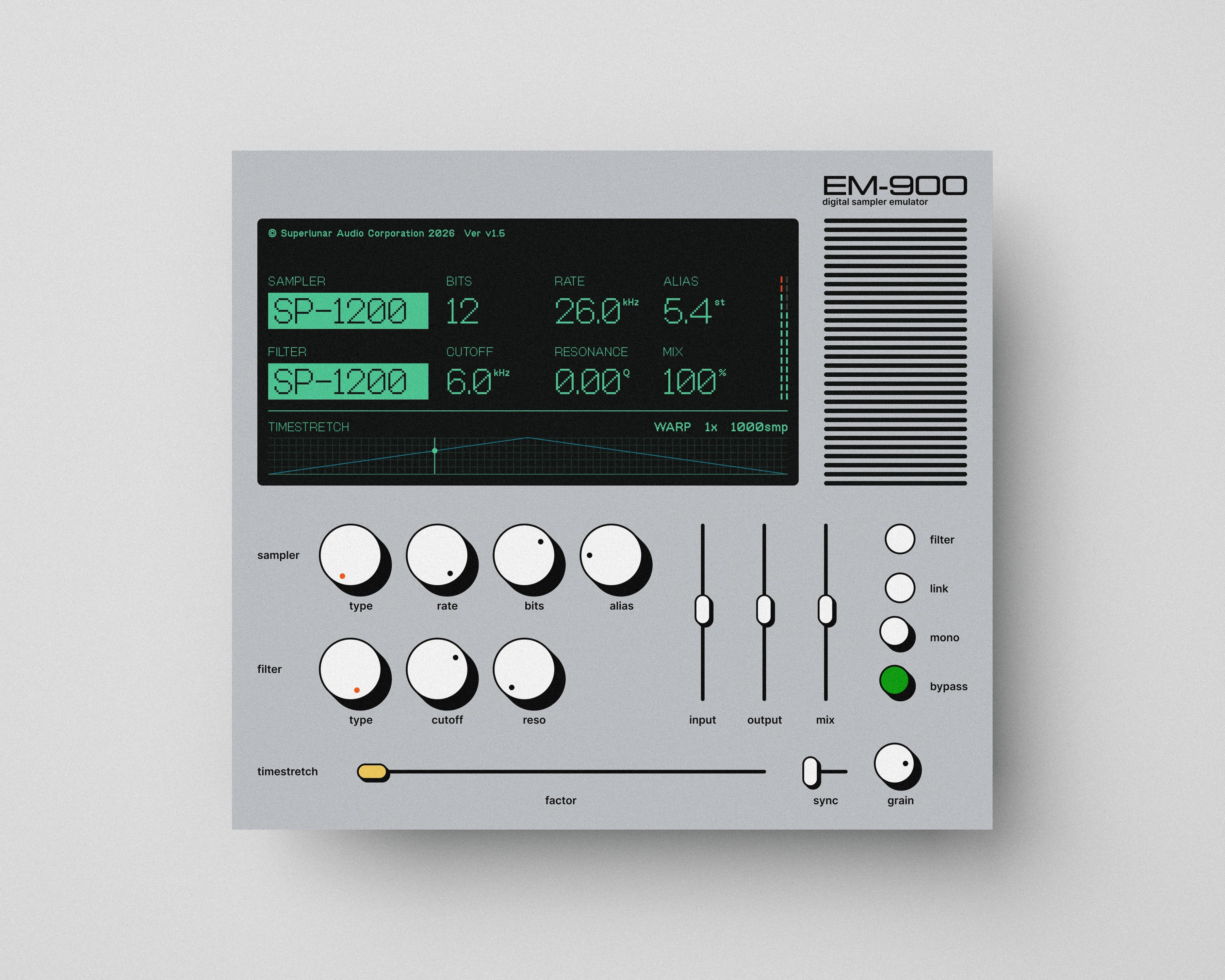 EM-900 — Digital Sampler Emulator Plugin – Superlunar